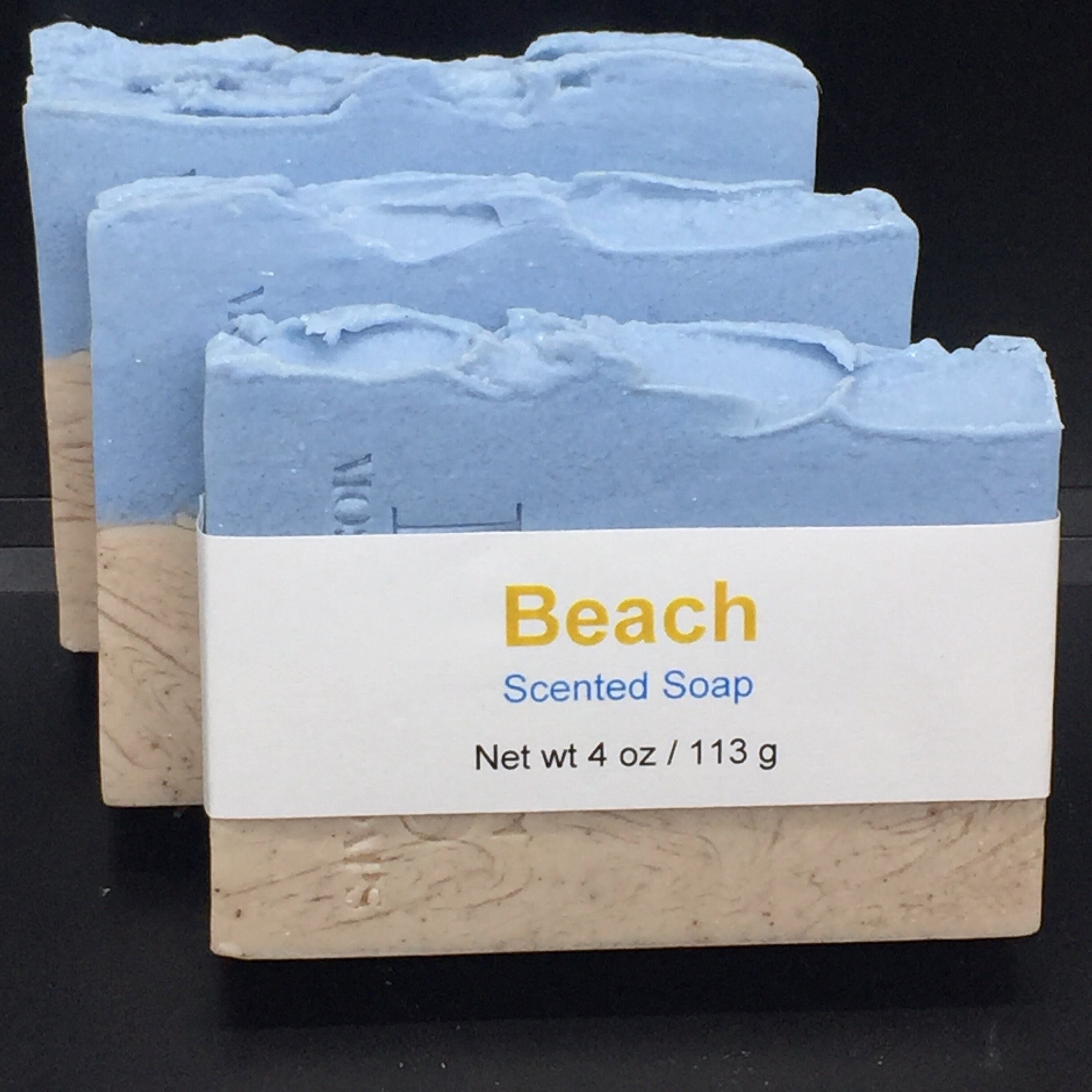 Beach Scented Cold Process Soap with Shea Butter, 4 oz / 113 g bar