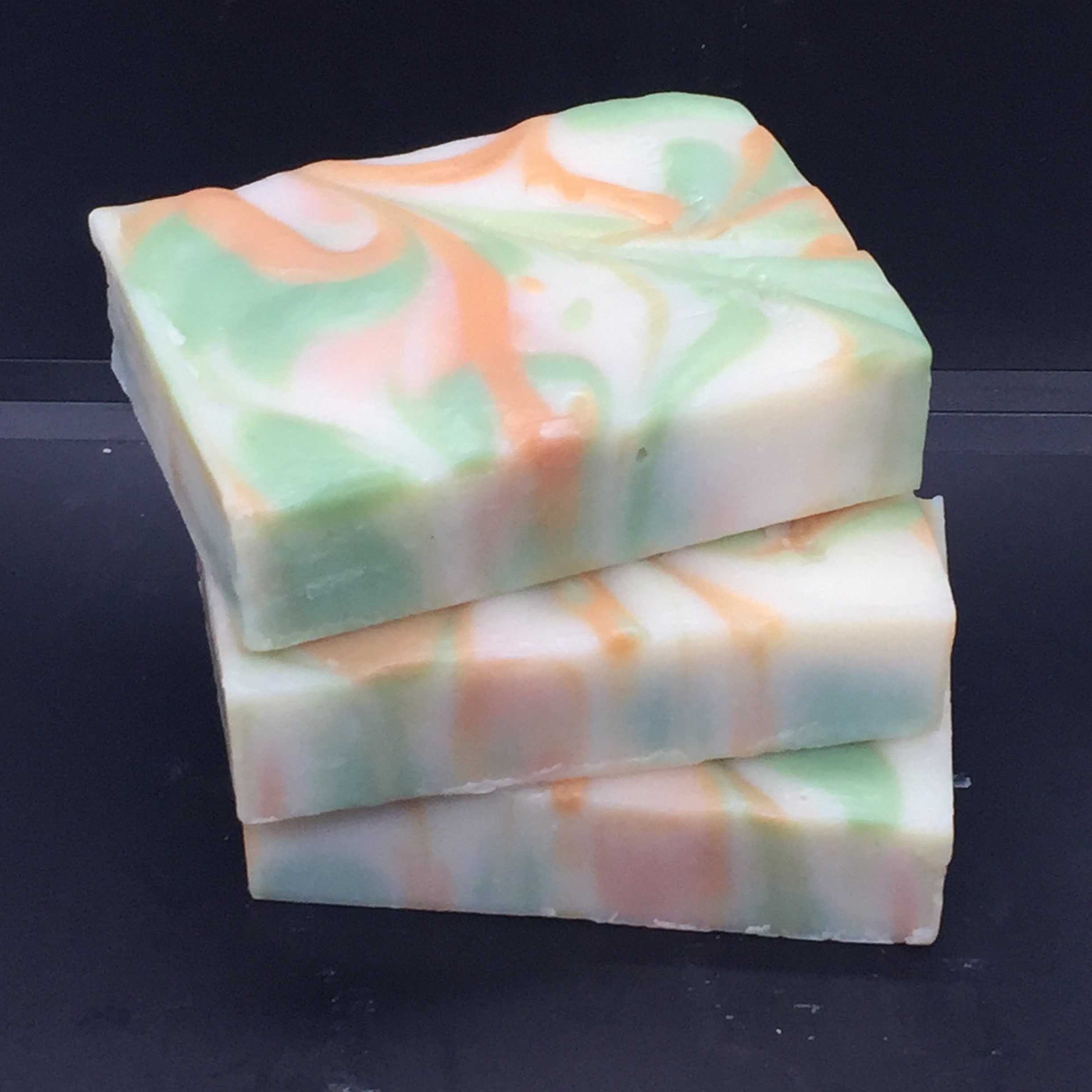 Melon and Cucumber Scented Cold Process Soap with Shea Butter, 4 oz ...