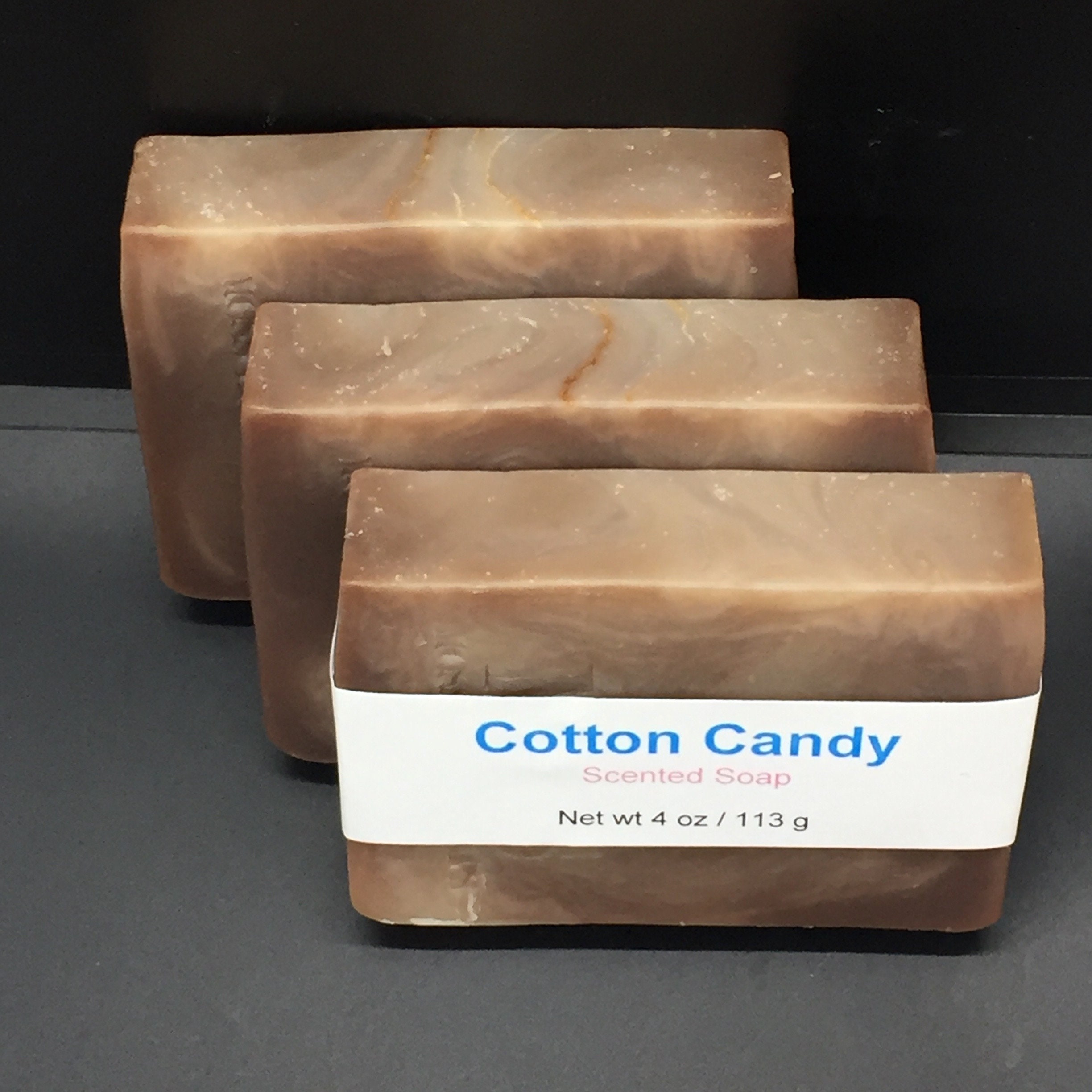 Cotton Candy Scented Cold Process Soap with Shea Butter, 4 oz / 113 g bar
