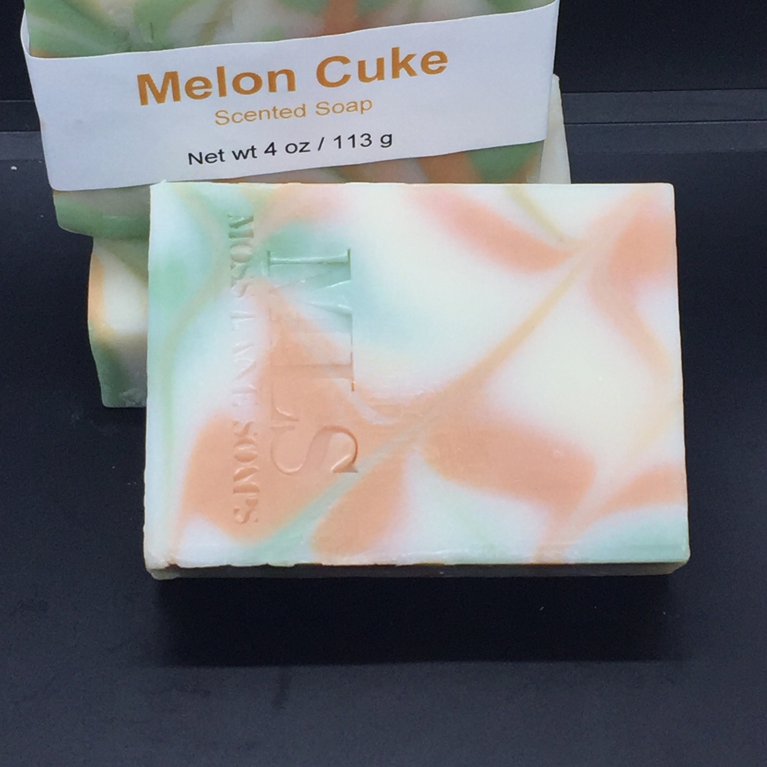 Melon and Cucumber Scented Cold Process Soap with Shea Butter, 4 oz ...