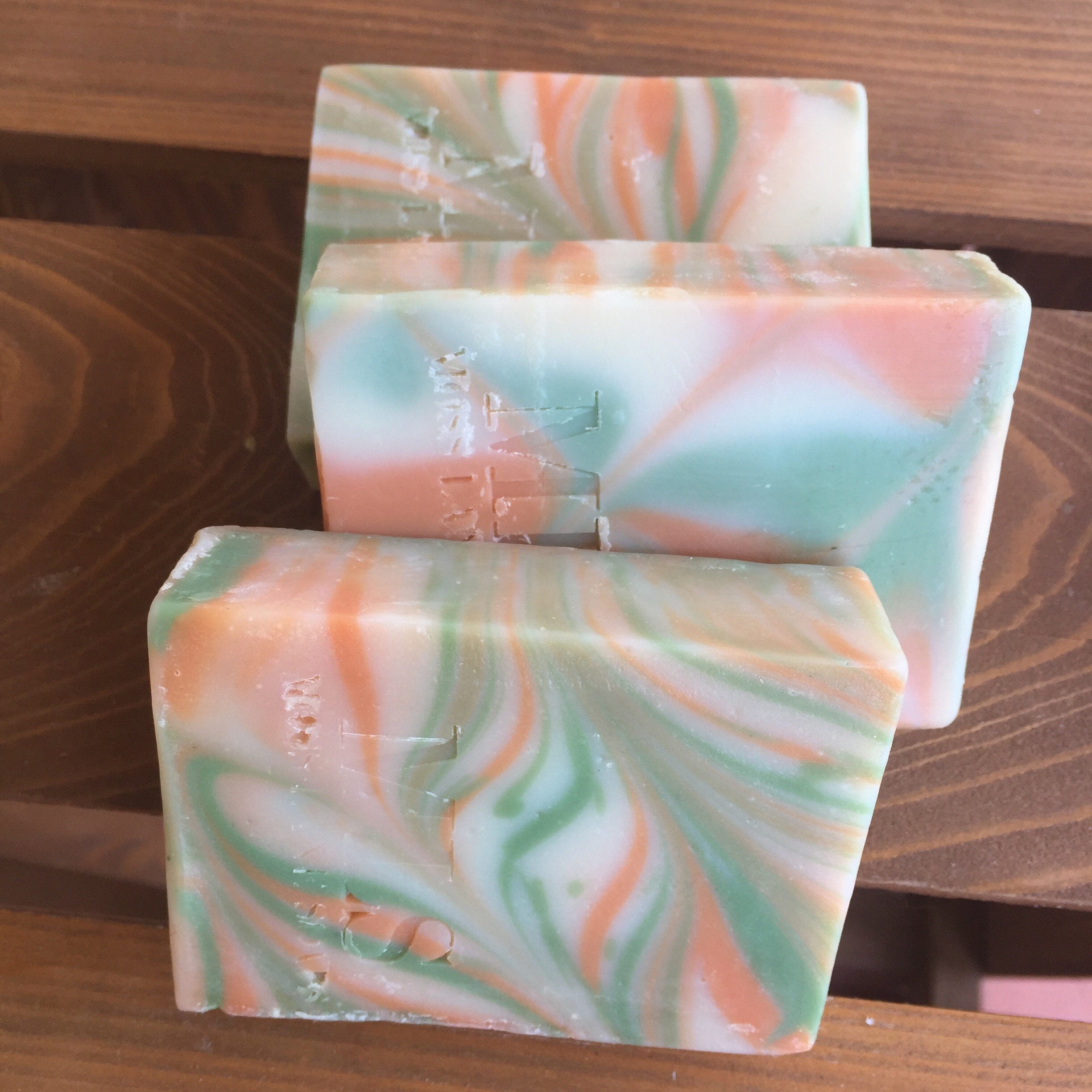 Melon and Cucumber Scented Cold Process Soap with Shea Butter