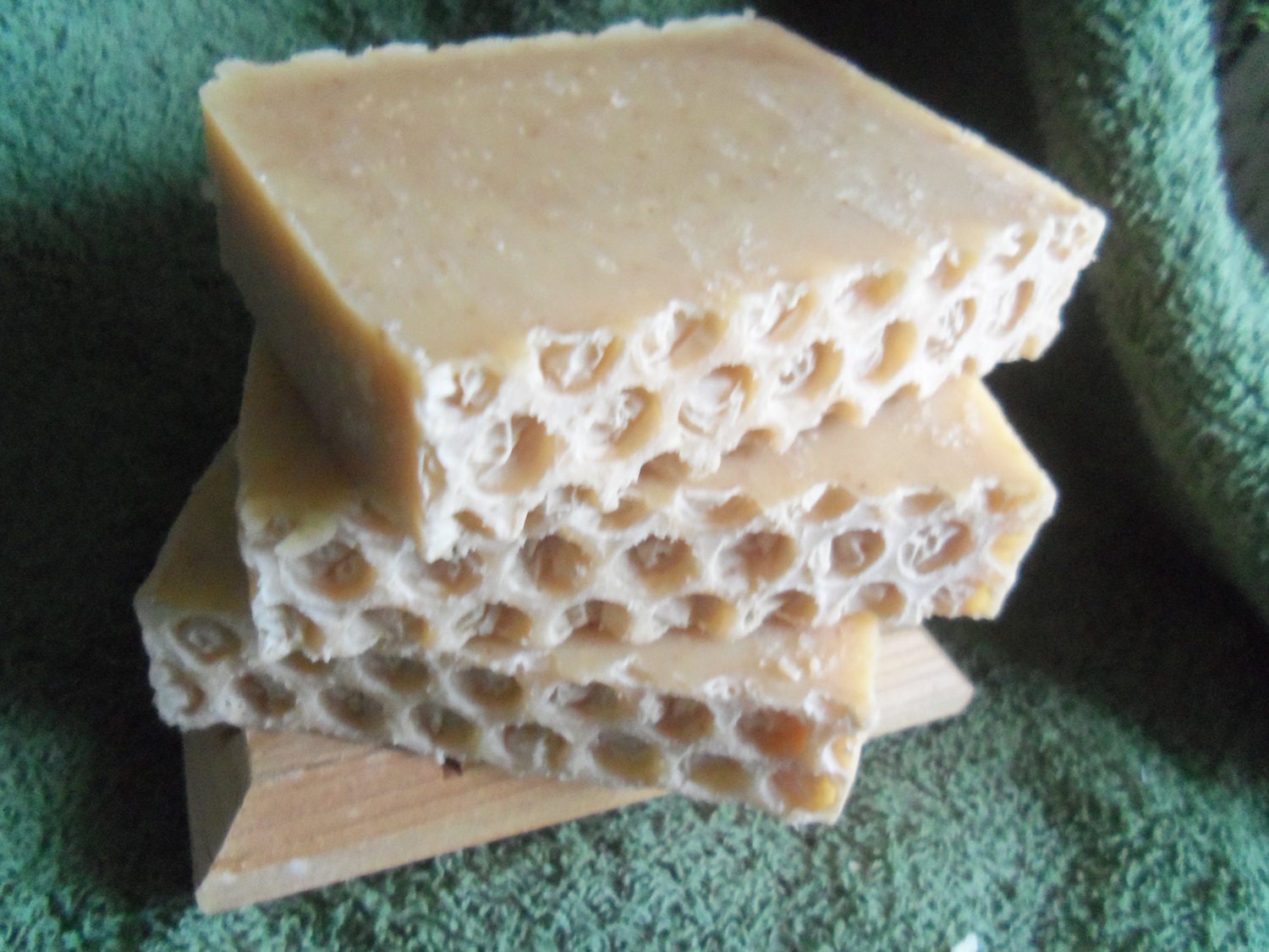 Honey Oatmeal Almond Scented Cold Process Soap With Shea Butter And