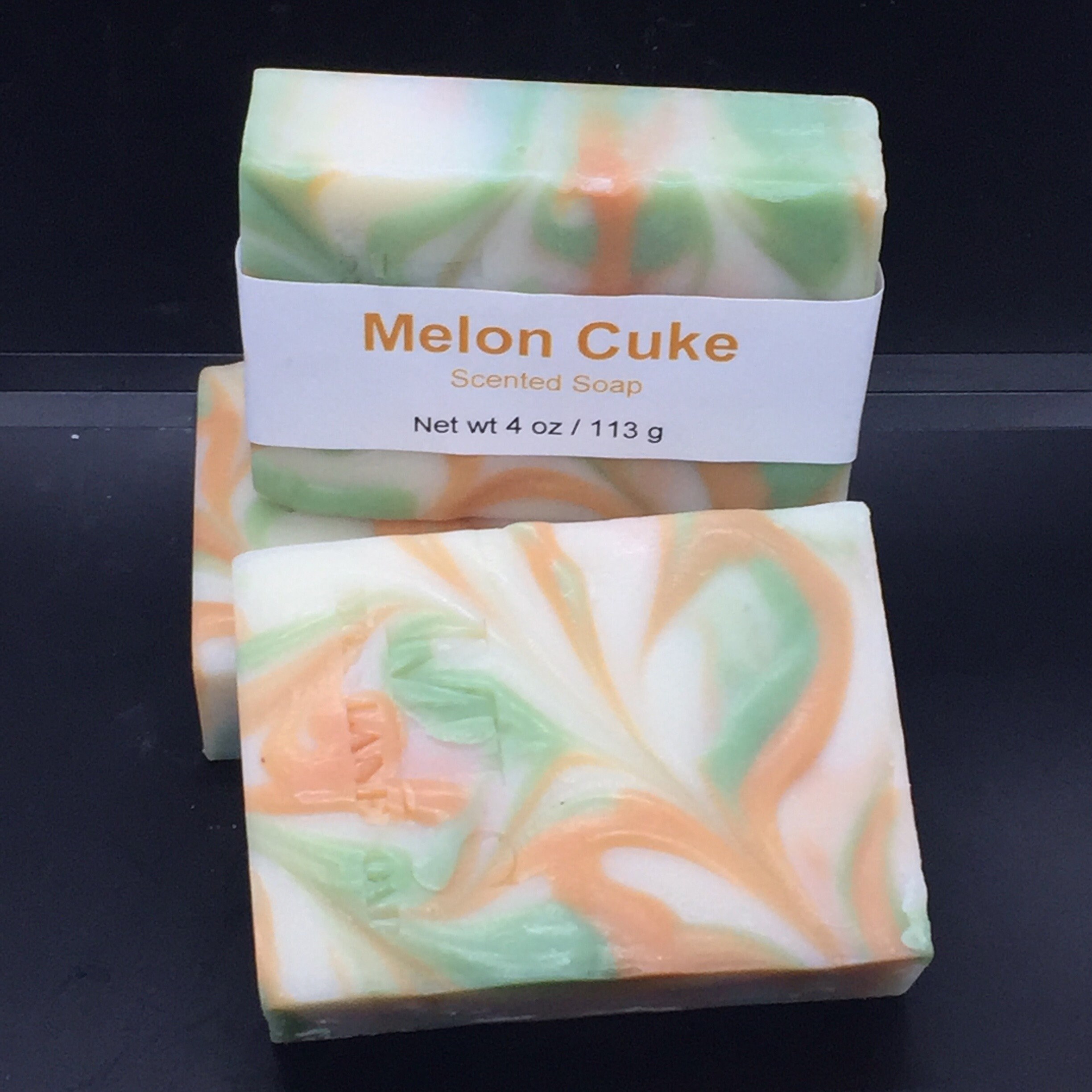 Melon and Cucumber Scented Cold Process Soap with Shea Butter, 4 oz ...