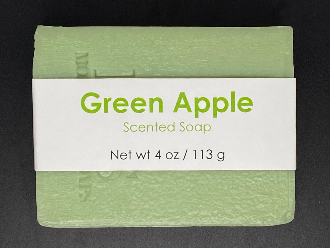 Green Apple Scented Cold Process Soap With Shea Butter, 4 Oz / 113 G ...