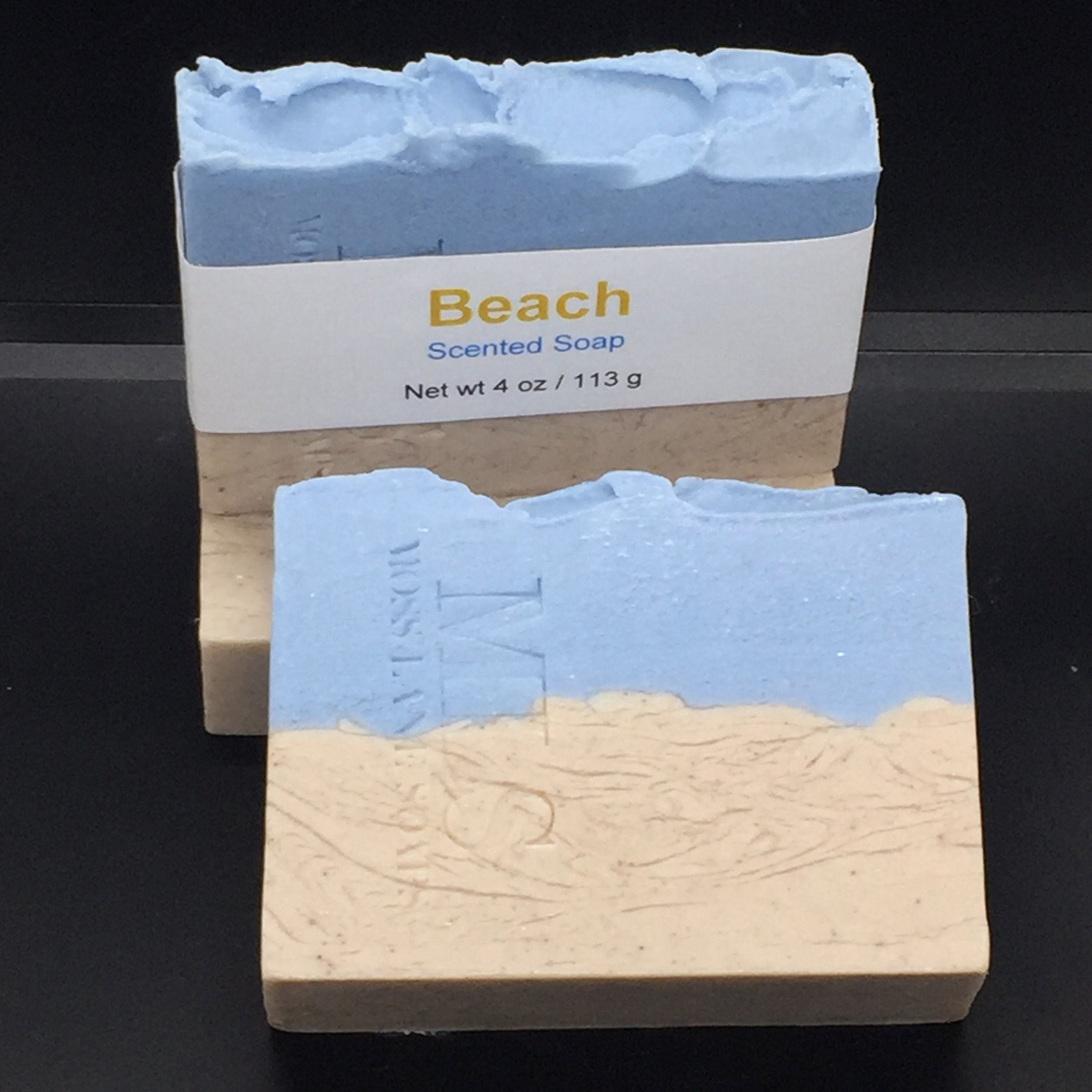 Beach Scented Cold Process Soap with Shea Butter, 4 oz / 113 g bar