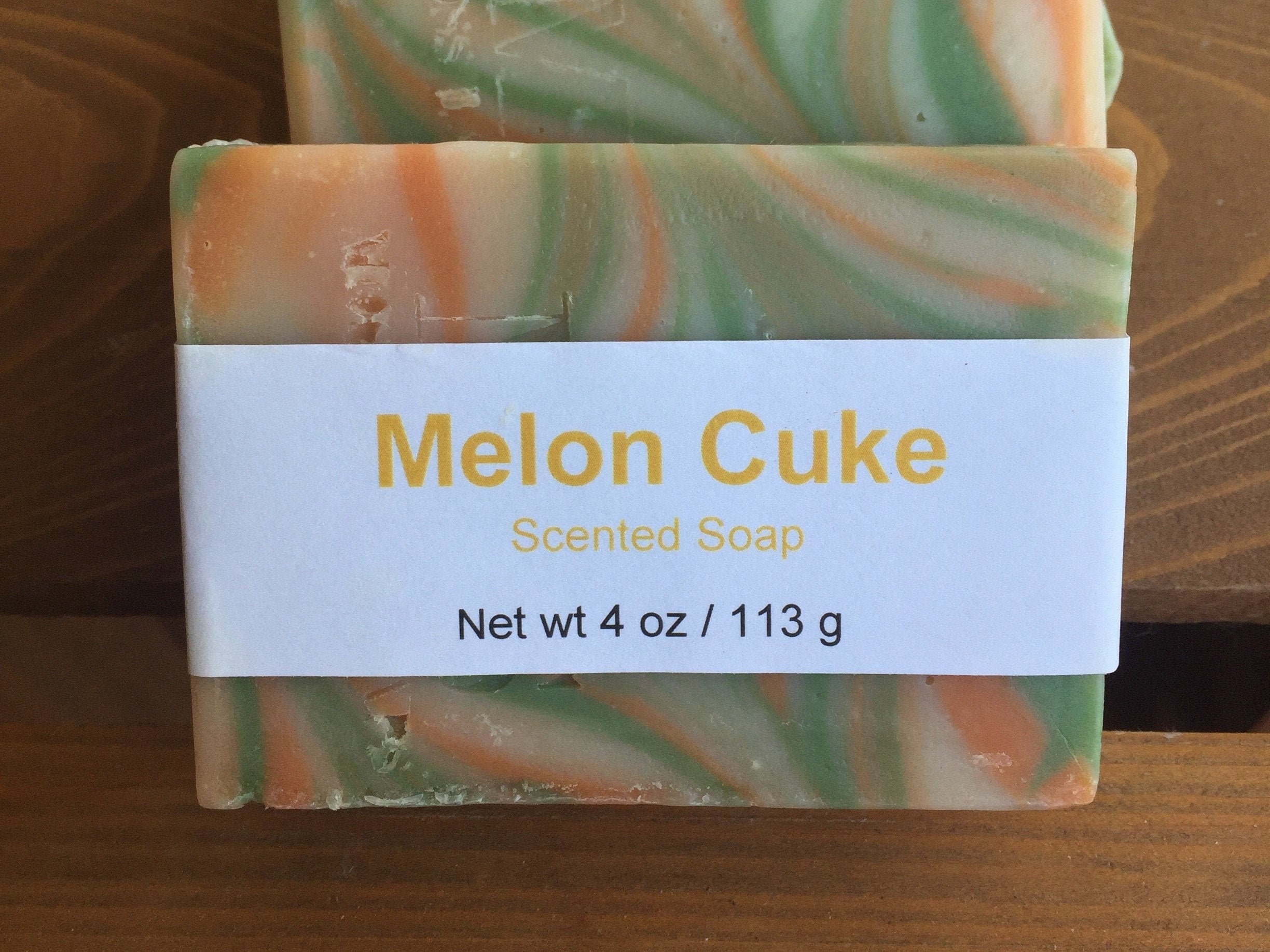 Melon and Cucumber Scented Cold Process Soap with Shea Butter, 4 oz ...