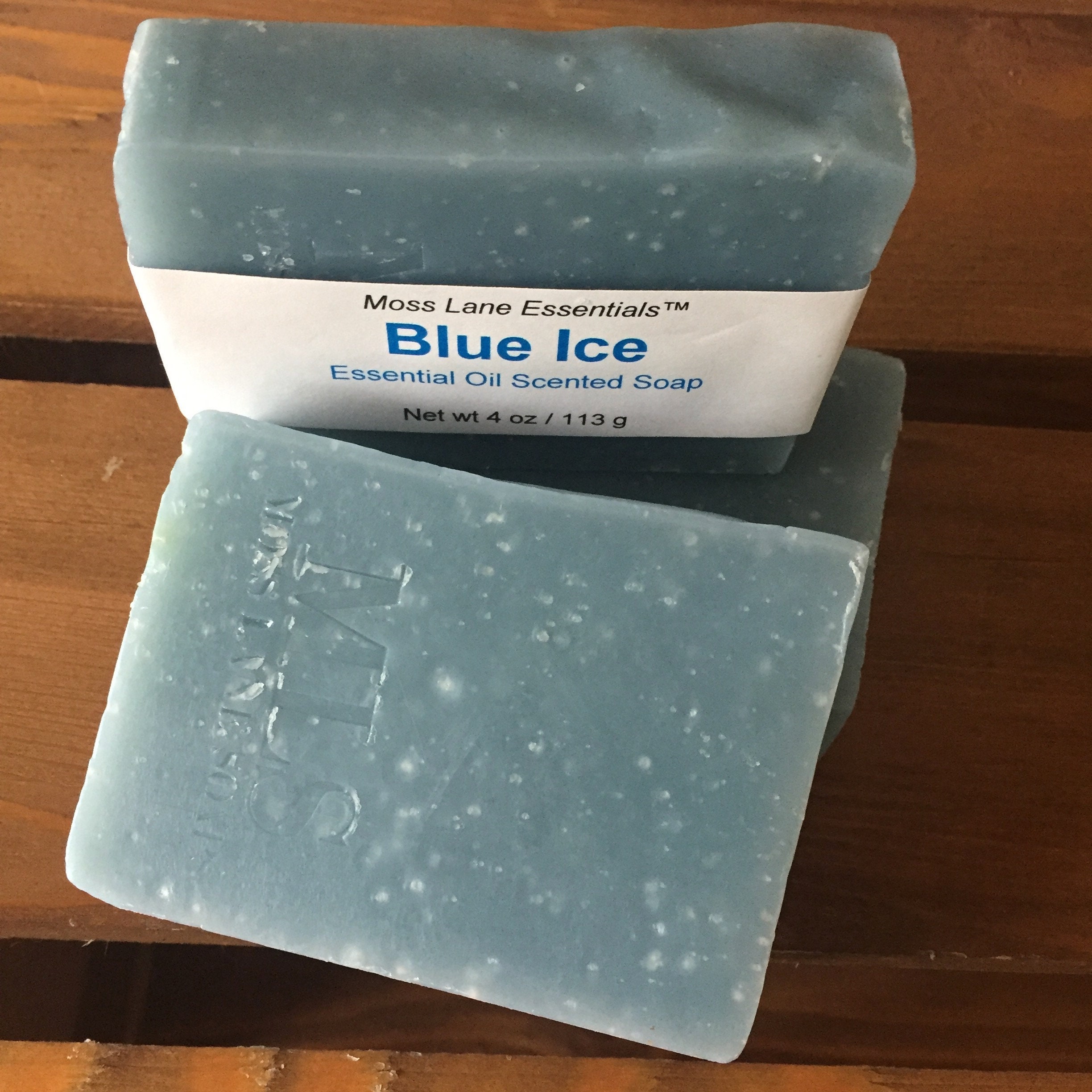 Minty, Refreshing Blue Ice Essential Oil Scented Cold Process Soap with ...