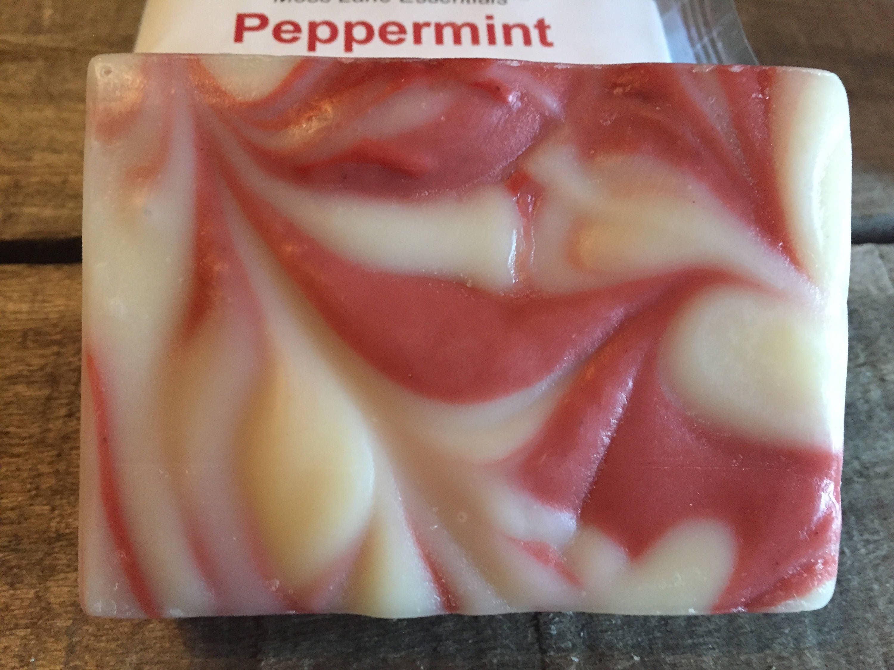 Peppermint Essential Oil Scented Cold Process Soap with Shea Butter, 4 ...