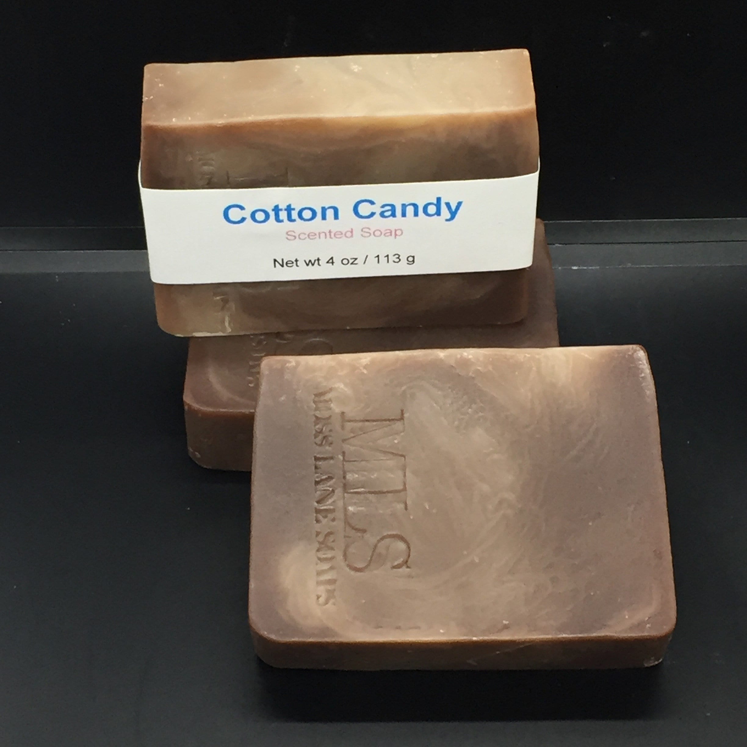 Cotton Candy Scented Cold Process Soap with Shea Butter, 4 oz / 113 g bar