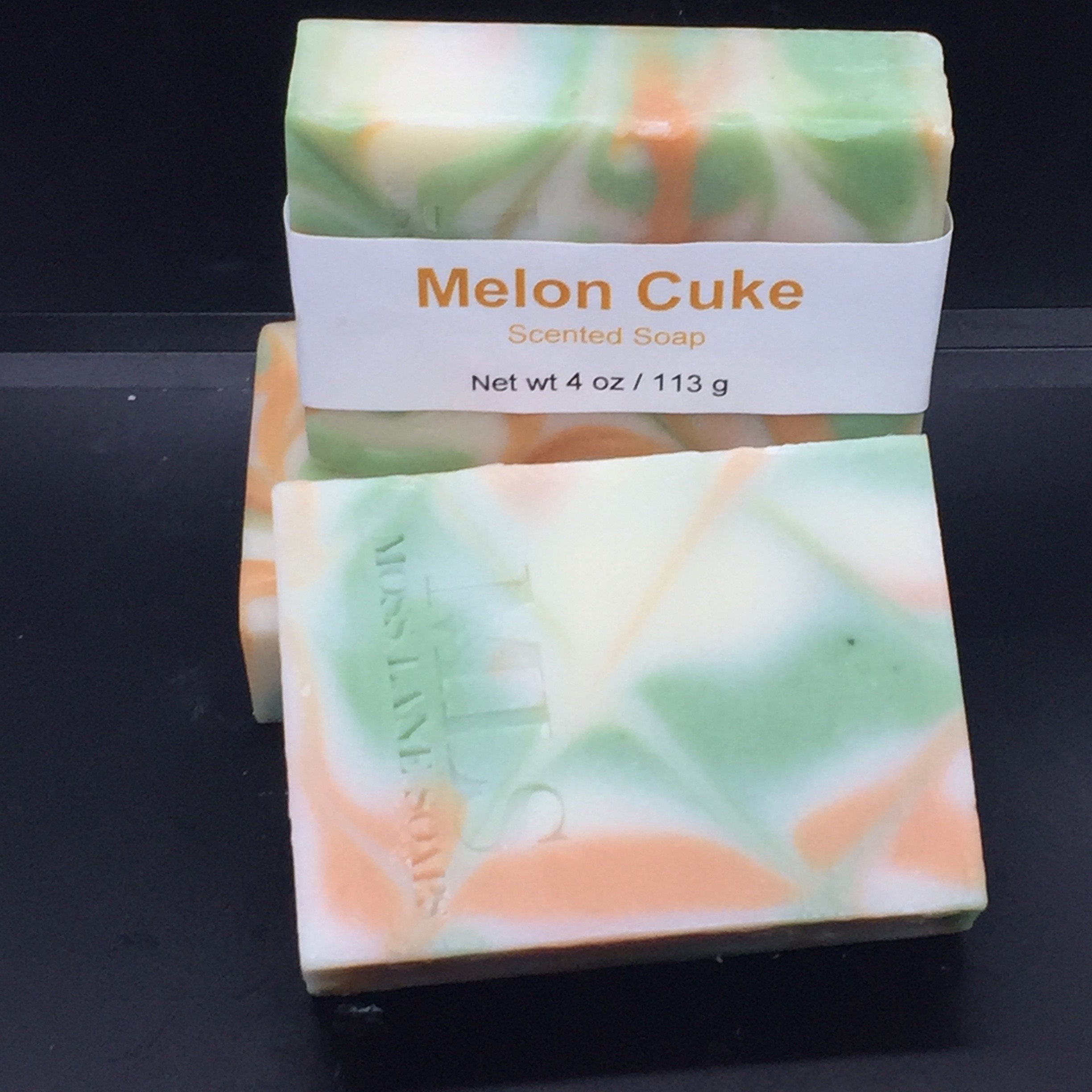 Melon and Cucumber Scented Cold Process Soap with Shea Butter, 4 oz ...