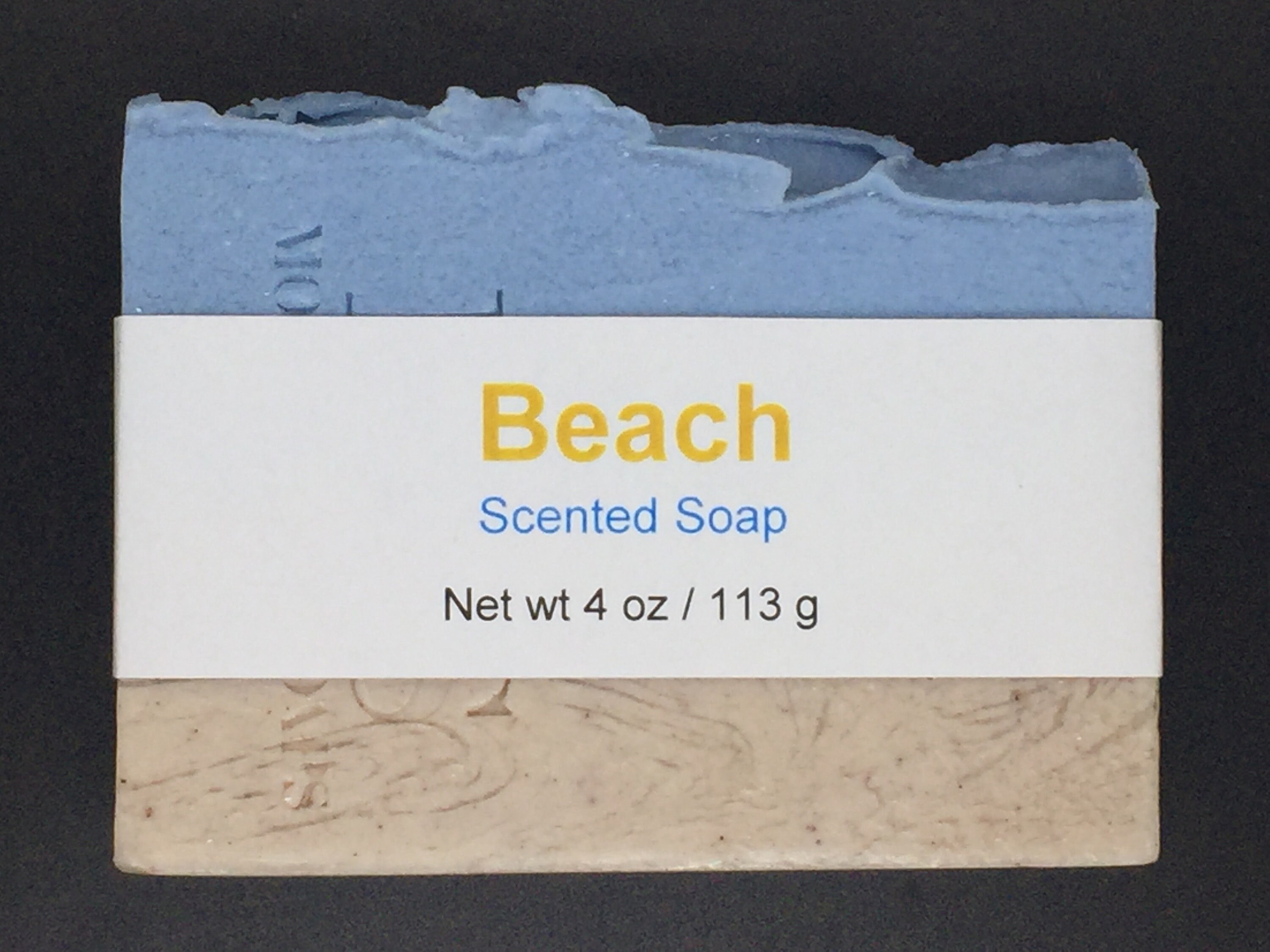 Beach Scented Cold Process Soap with Shea Butter, 4 oz / 113 g bar