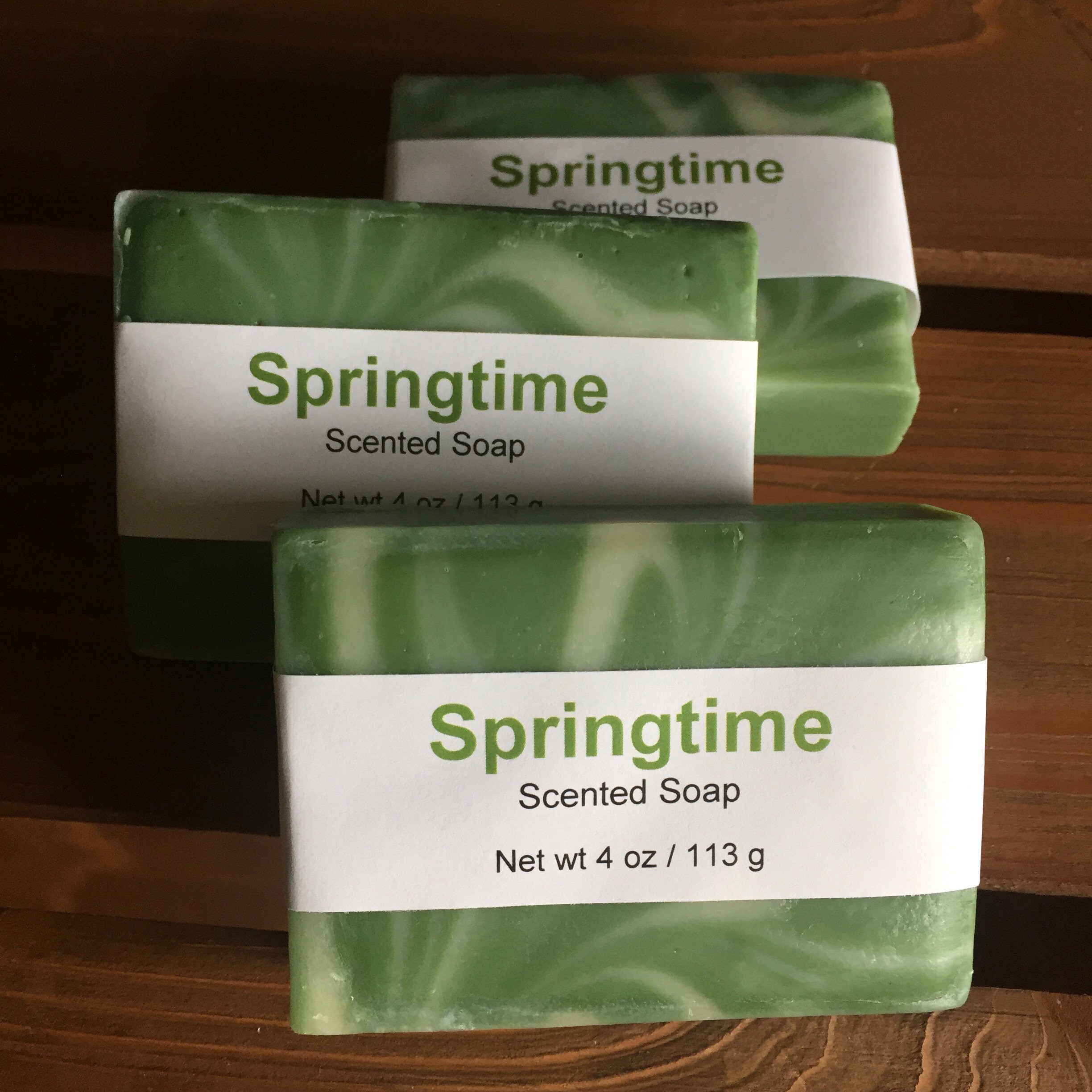 Springtime Scented Cold Process Soap with Shea Butter, 4 oz / 113 g bar