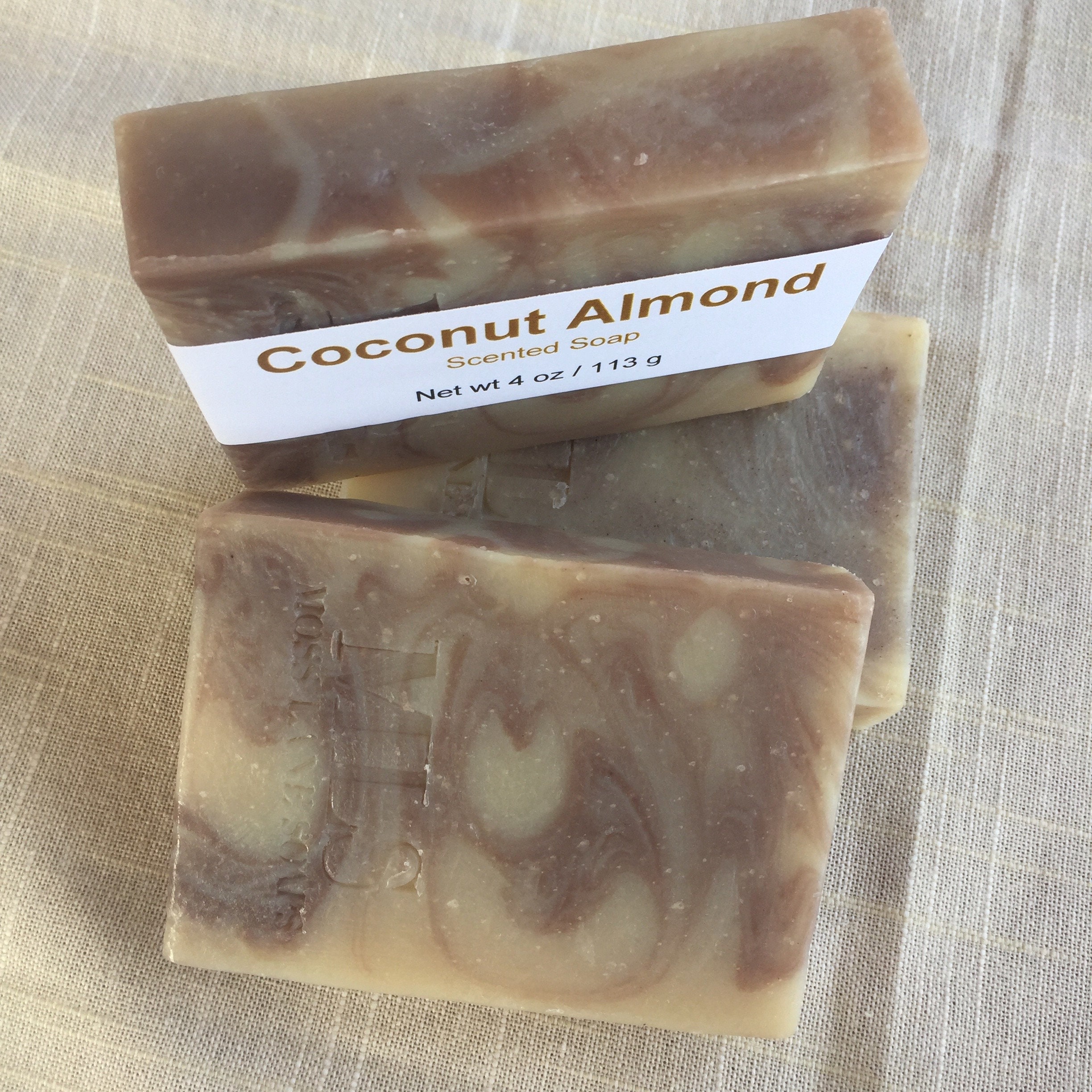 Coconut Almond Scented Cold Process Soap with Shea Butter