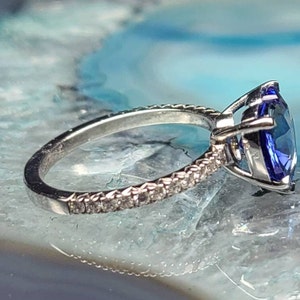 Heart Shape Blue Sapphire Ring - Etsy