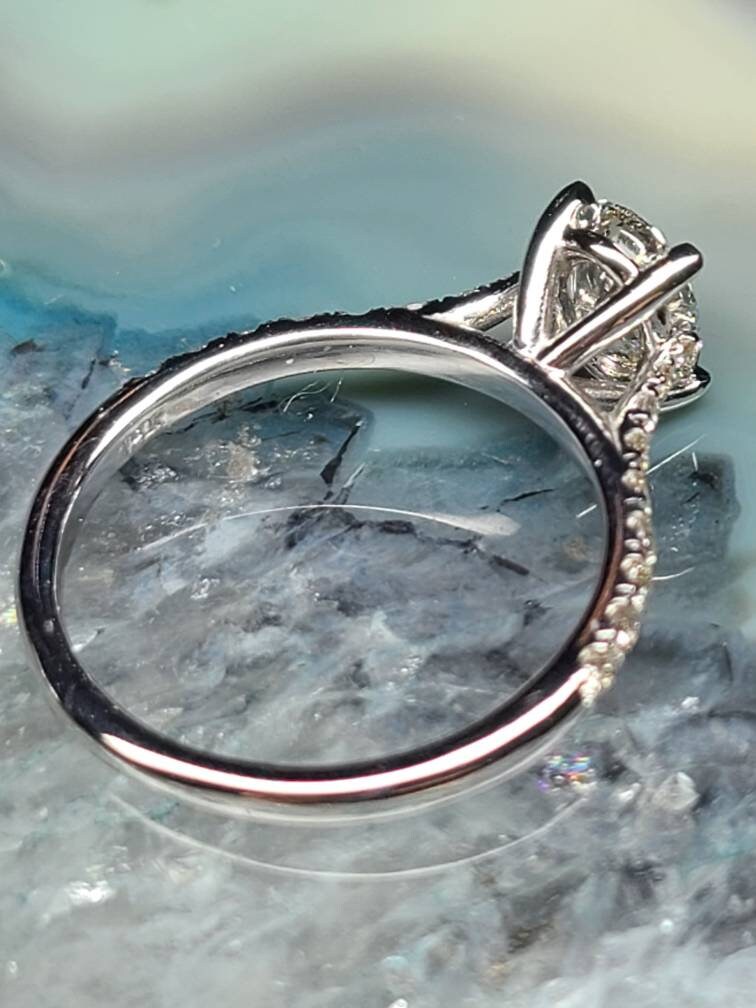 Lab Created Oval Diamond Engagement Ring. - Etsy