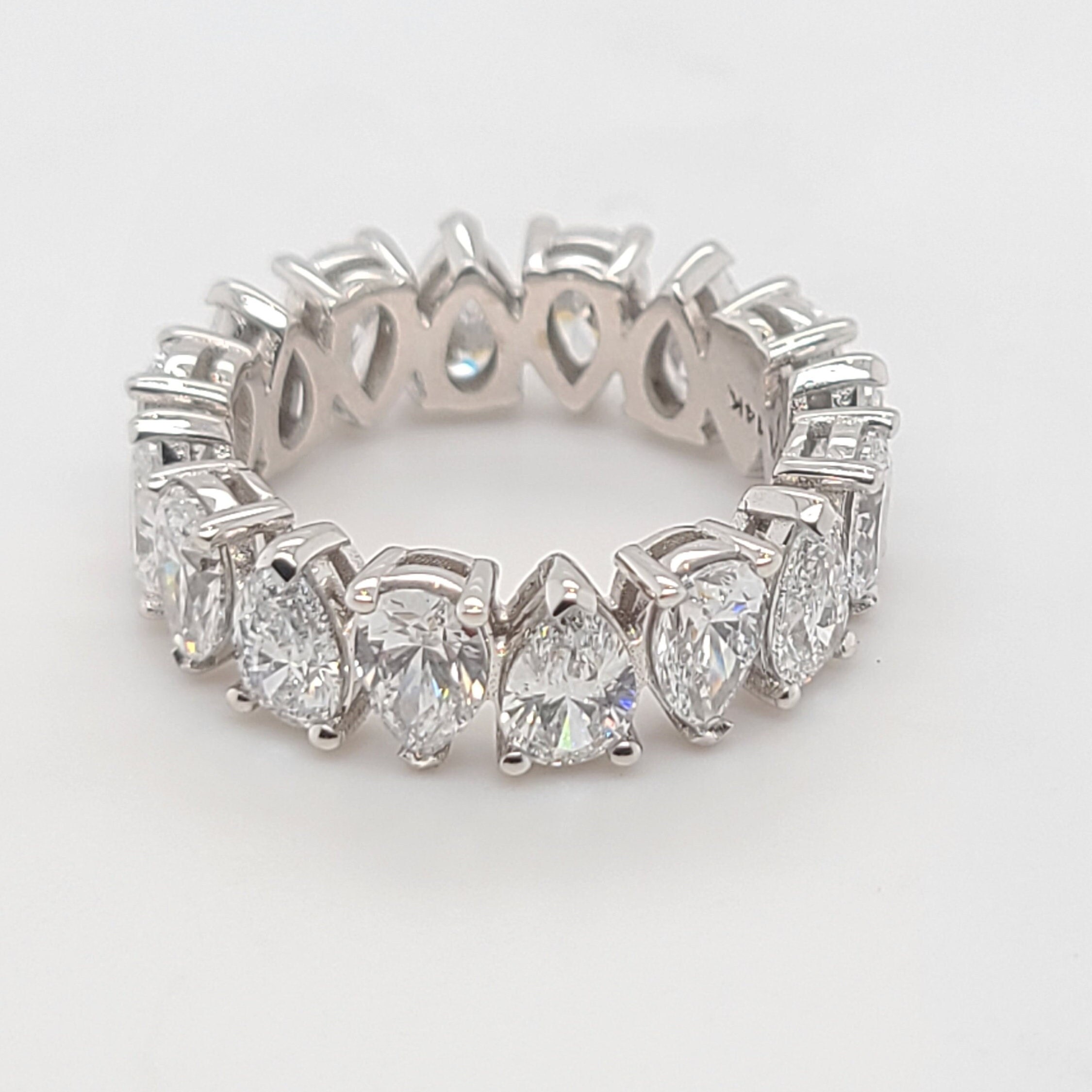 Lab Grown Pear Shape Eternity Ring. - Etsy