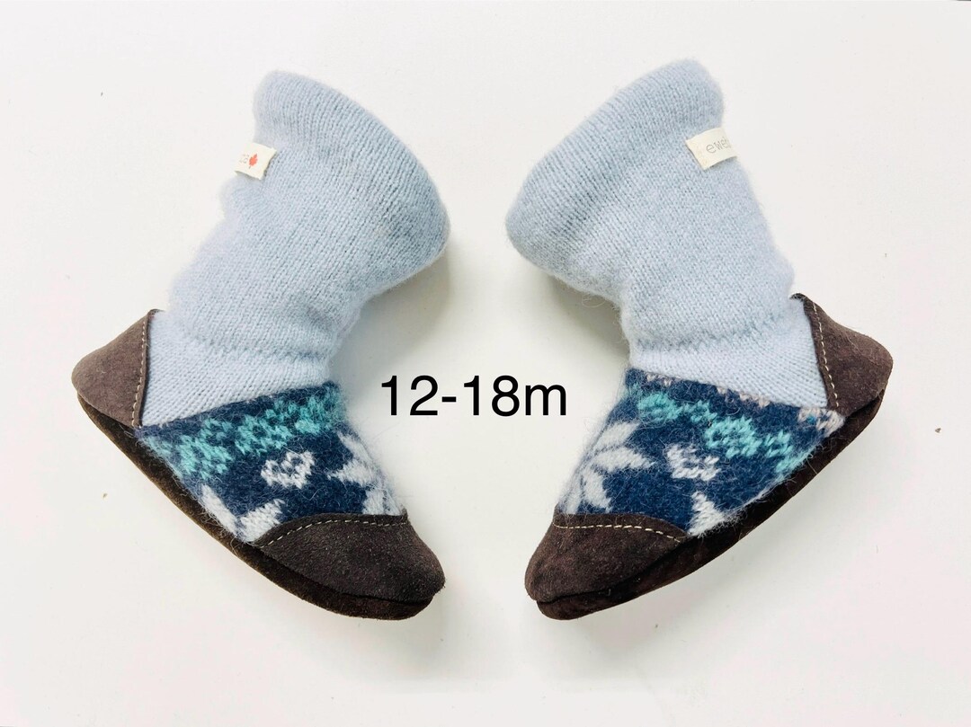 Felted Wool Baby Slippers: Warm Toddler Booties, Made From Recycled ...