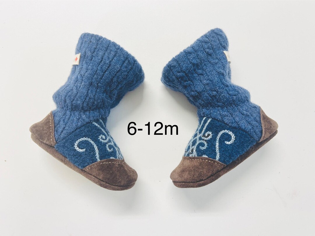 Fair Isle Wool Baby Slippers: Lined With Organic Bamboo Fleece and Mint ...