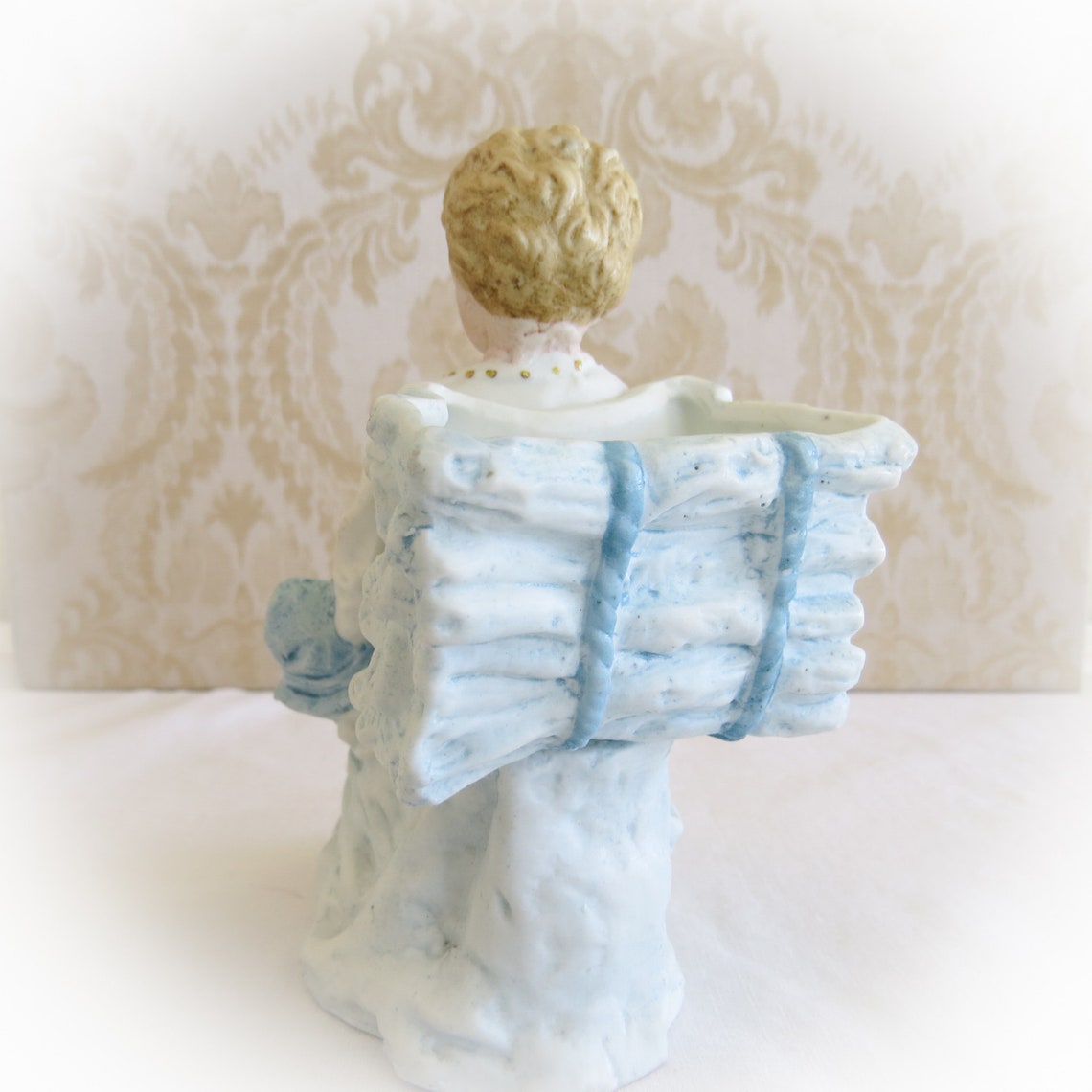 Antique French Bisque Porcelain Figurine: Barefoot Boy With Basket - Etsy