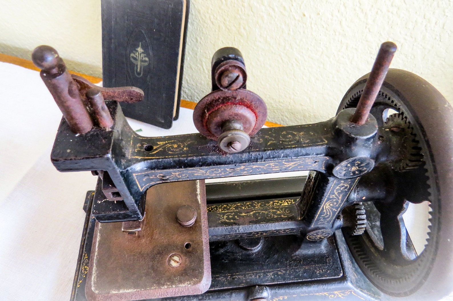 Antique French Sewing Machine Hand Crank 1800's Black | Etsy