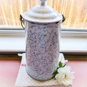 French Antique Milk Pail, Milk Carrier, White With Lid and Wire Handle ...