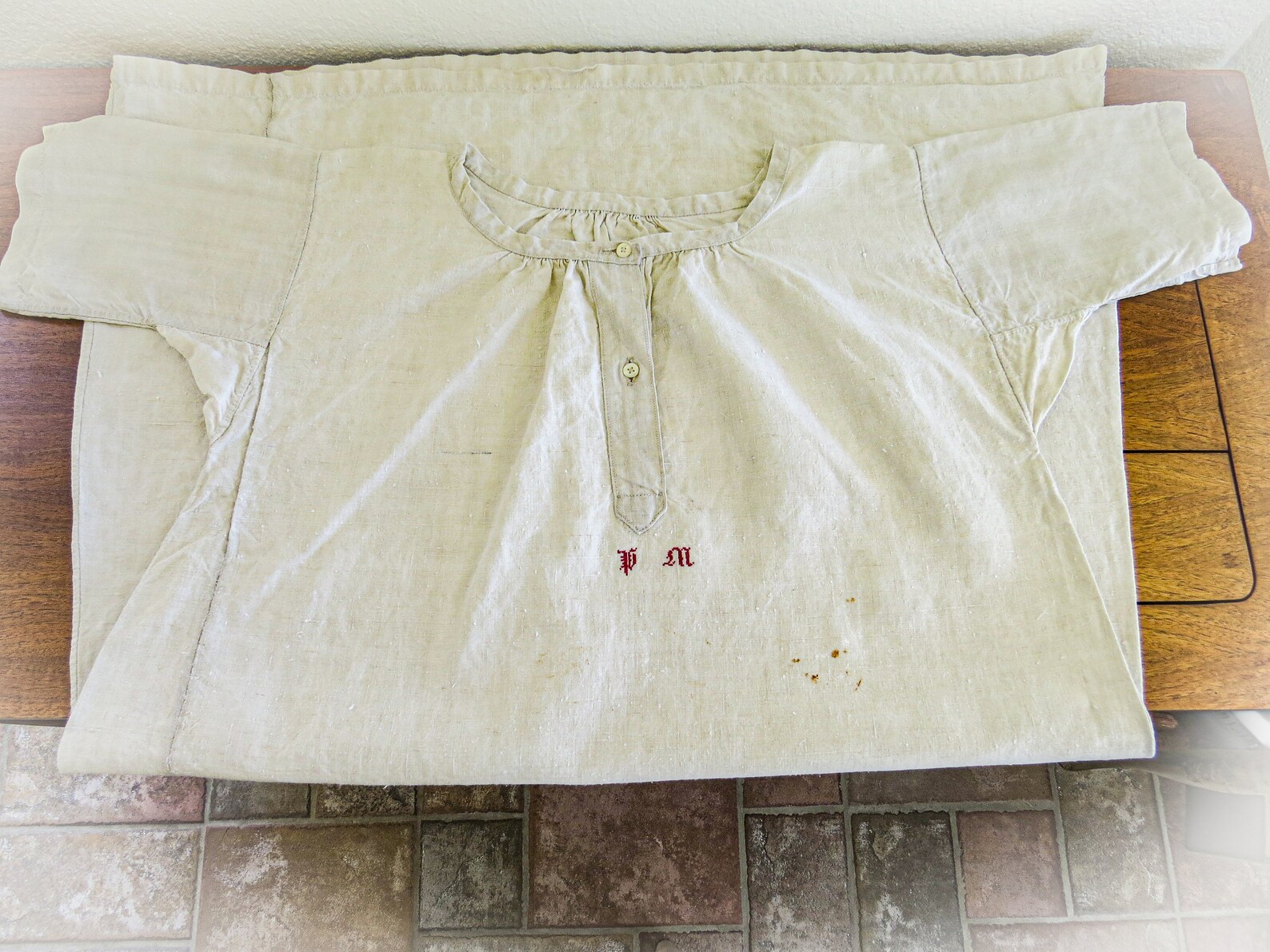 French Vintage Linen Nightshirt Nightgown Hemp Garment Charles - Etsy