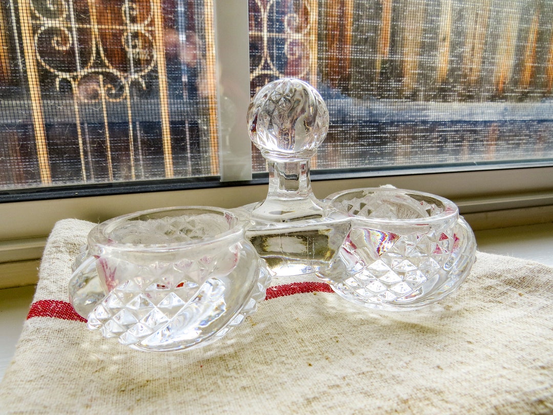 Antique Baccarat Crystal Double Salt, Open Salt, Salt Cellars ...