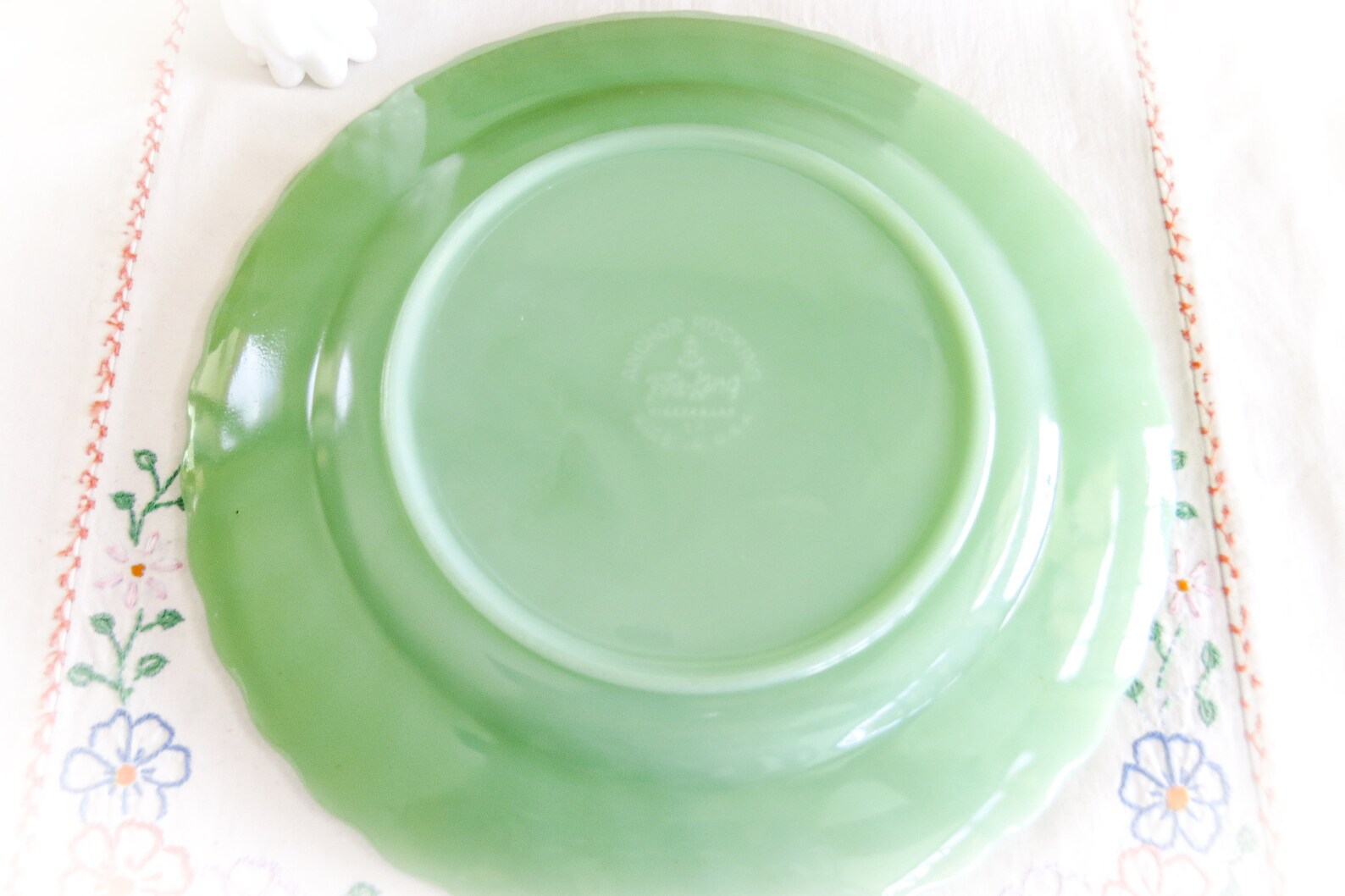 Vintage Jadeite Shell Dinner Plate: Anchor Hocking Swirl Design - Etsy