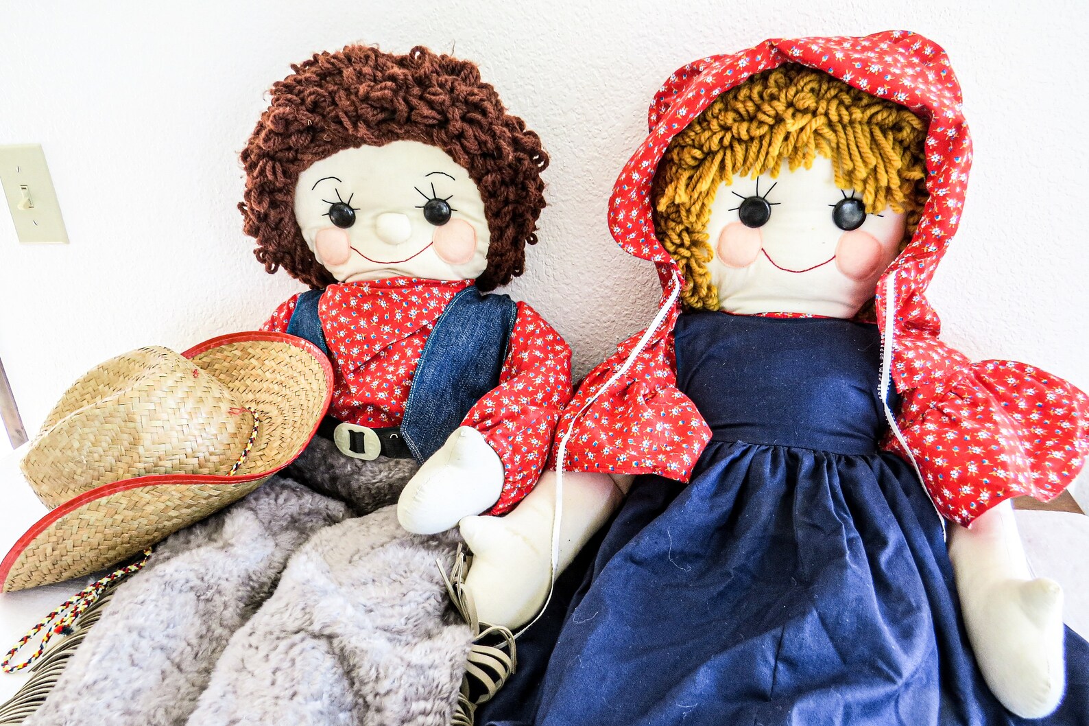 Large Raggedy Ann and Raggedy Andy Cloth/rag Dolls Matching | Etsy