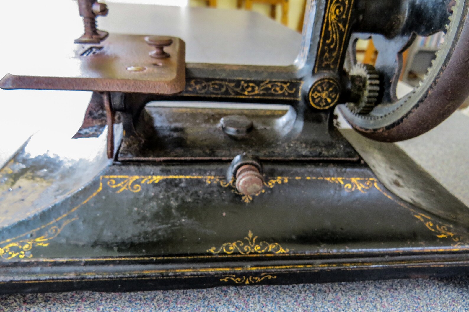 Antique French Sewing Machine Hand Crank 1800's Black | Etsy