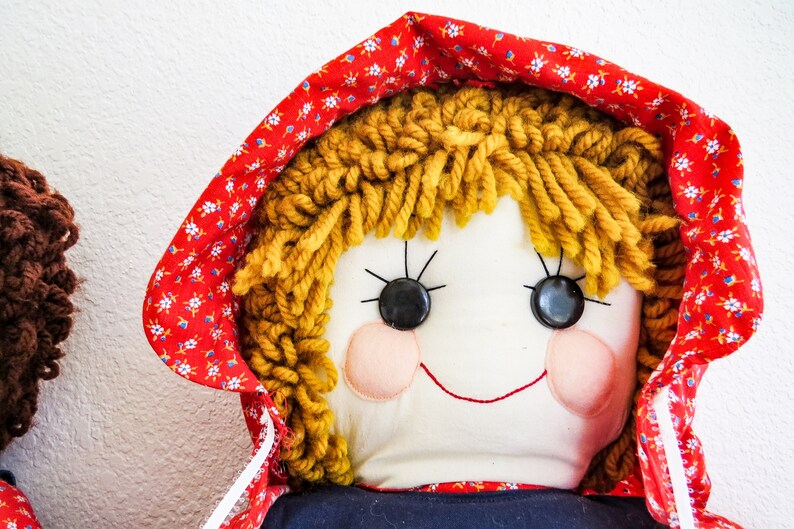 Large Raggedy Ann and Raggedy Andy Cloth/rag Dolls Matching | Etsy