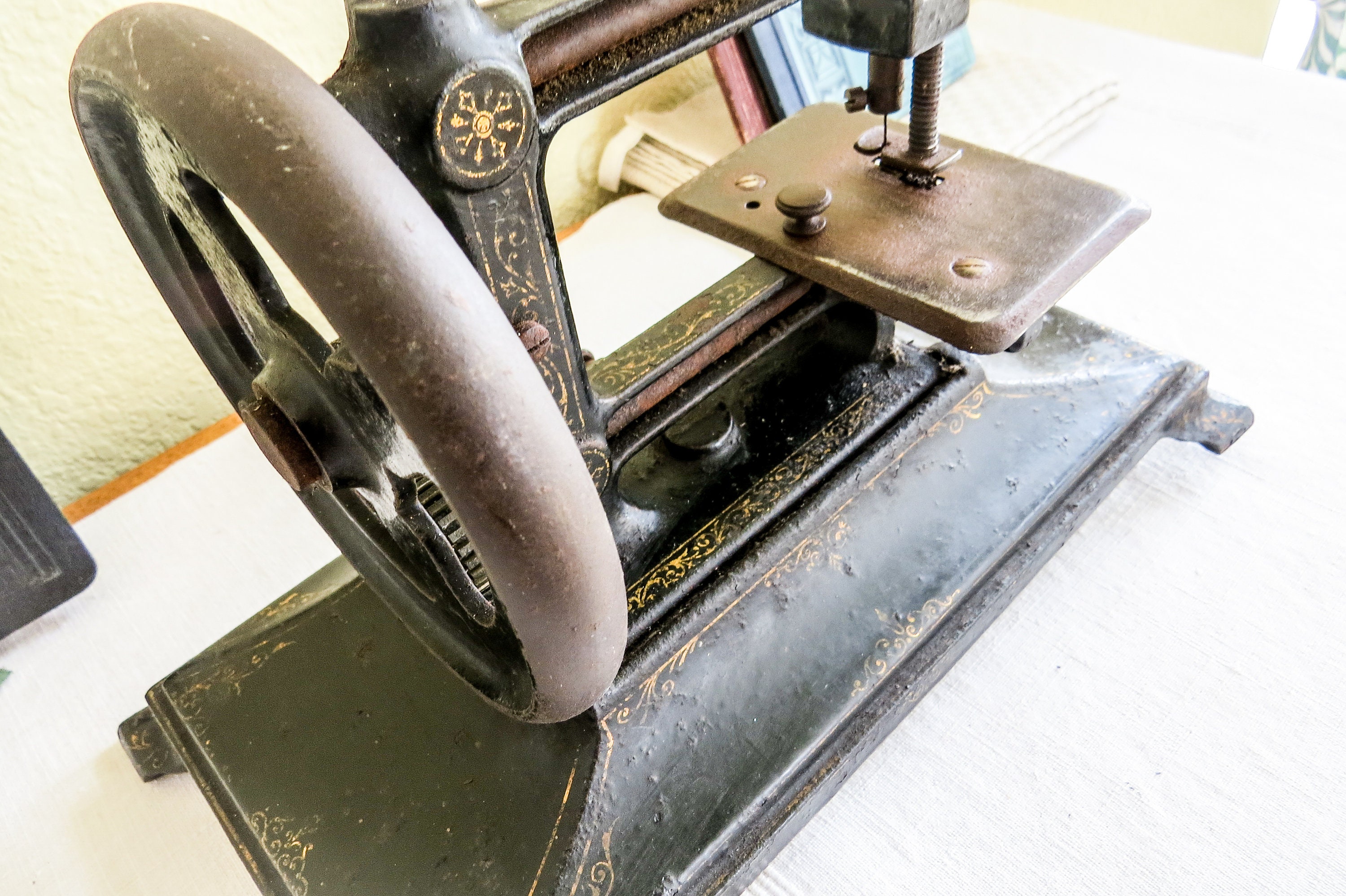 Antique French Sewing Machine Hand Crank 1800's Black | Etsy