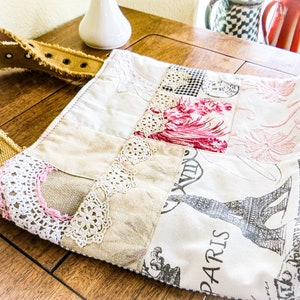 Vintage French Fabric Tote, Handmade, Using Vintage French Fabrics and ...