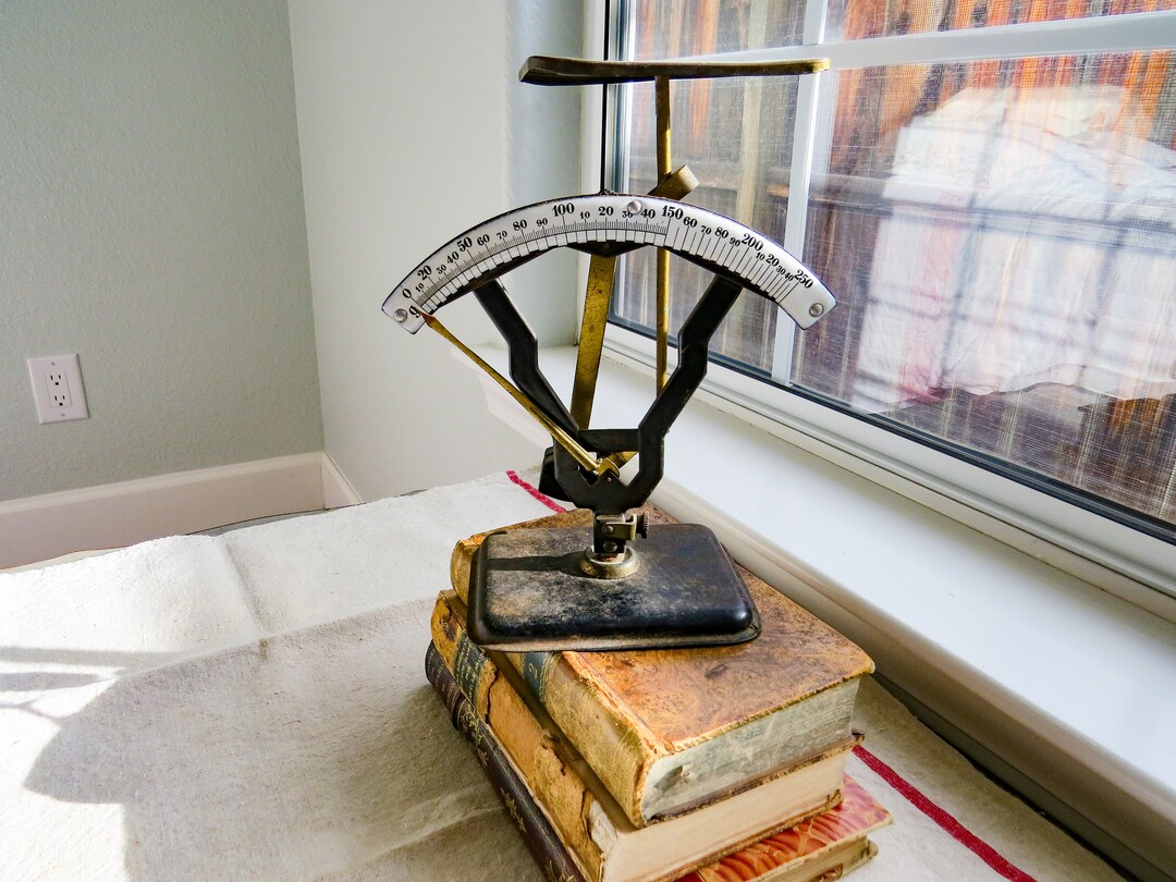 Antique Postal Scale With Enamel Numbering. JMAZ Mark, Original for ...