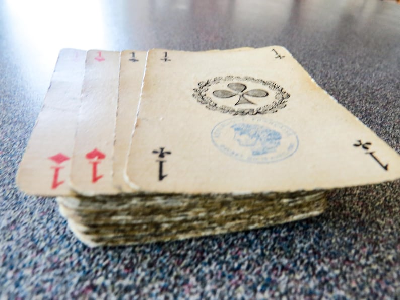 Antique French Piquet Card Deck: République Francaise Stamp, 1890-1940 ...
