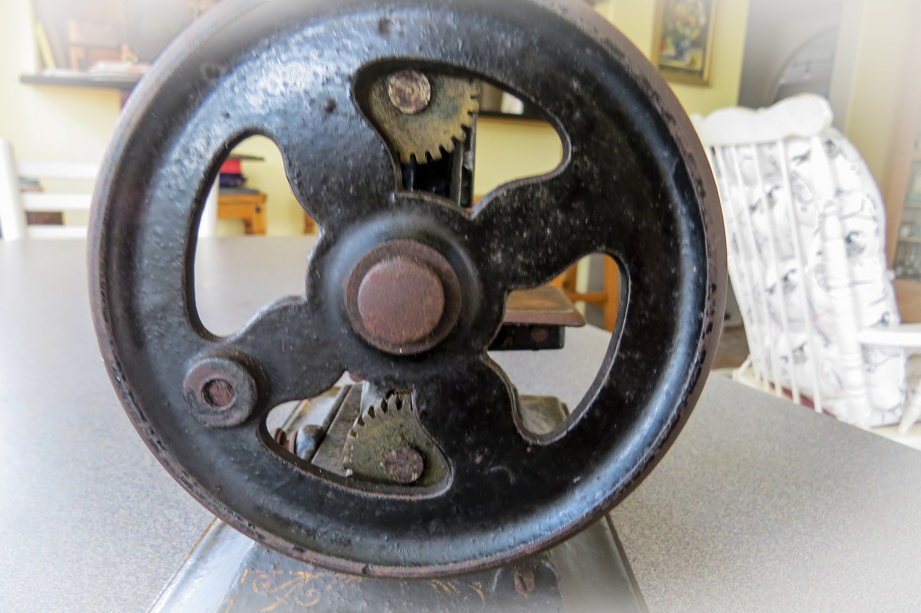 Antique French Sewing Machine Hand Crank 1800's Black | Etsy