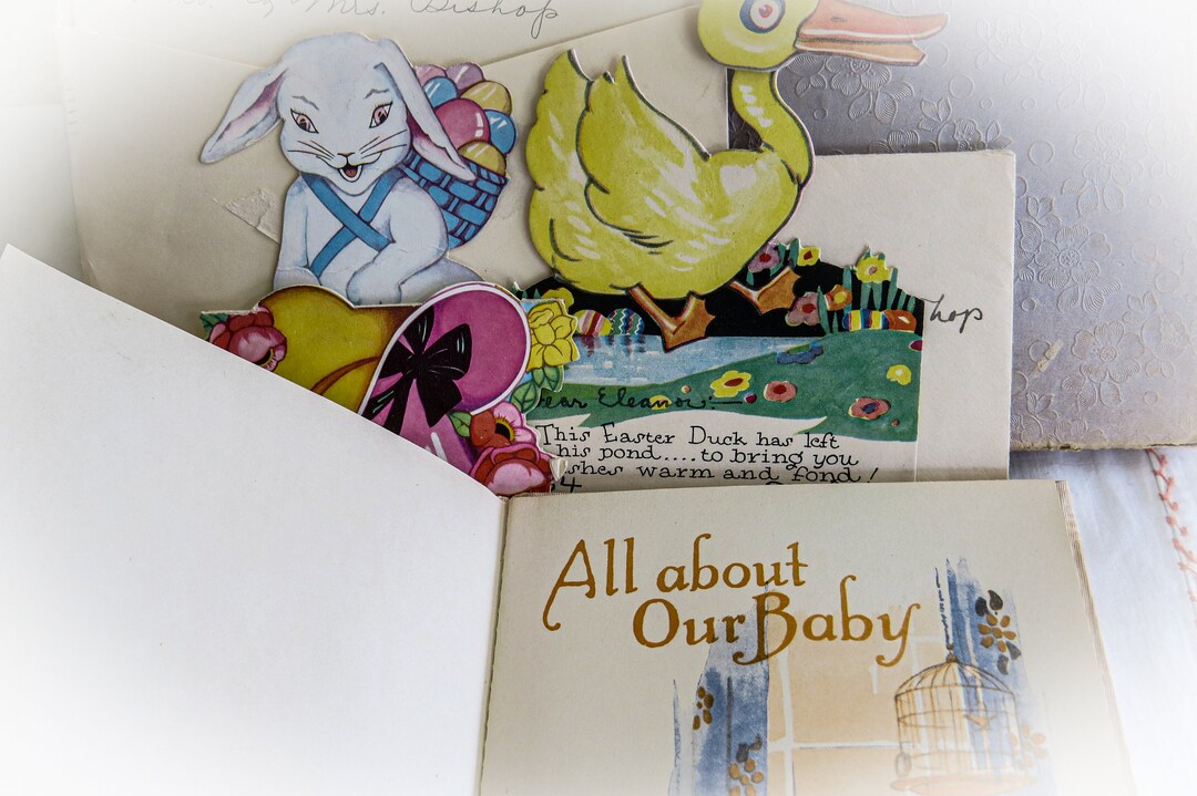 Antique 1922 Baby Book: "all About Our Baby" W/ Greeting Cards - Etsy