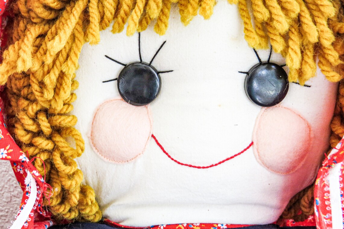 Large Raggedy Ann and Raggedy Andy Cloth/rag Dolls Matching | Etsy