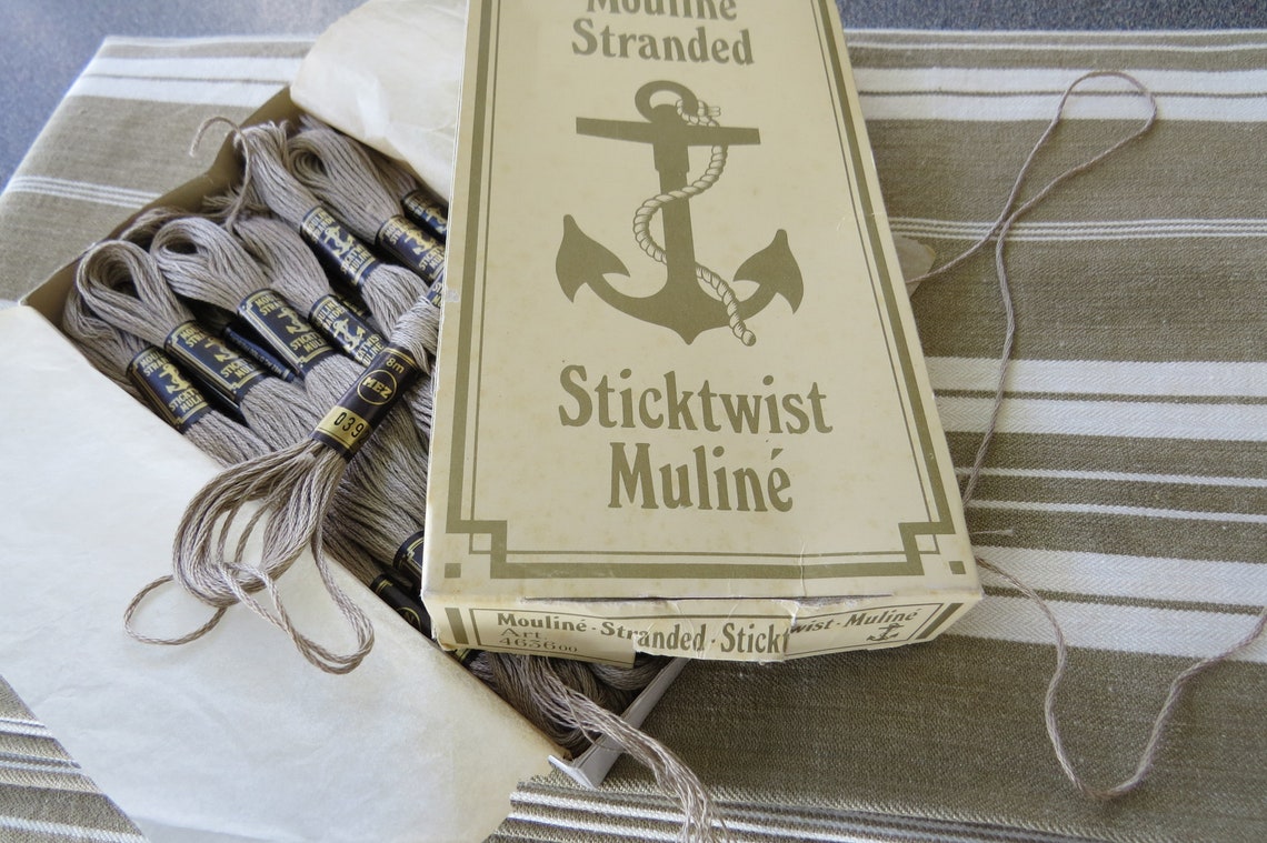 Vintage German Embroidery Thread Set: 15 Skeins Muliné Sticktwist - Etsy