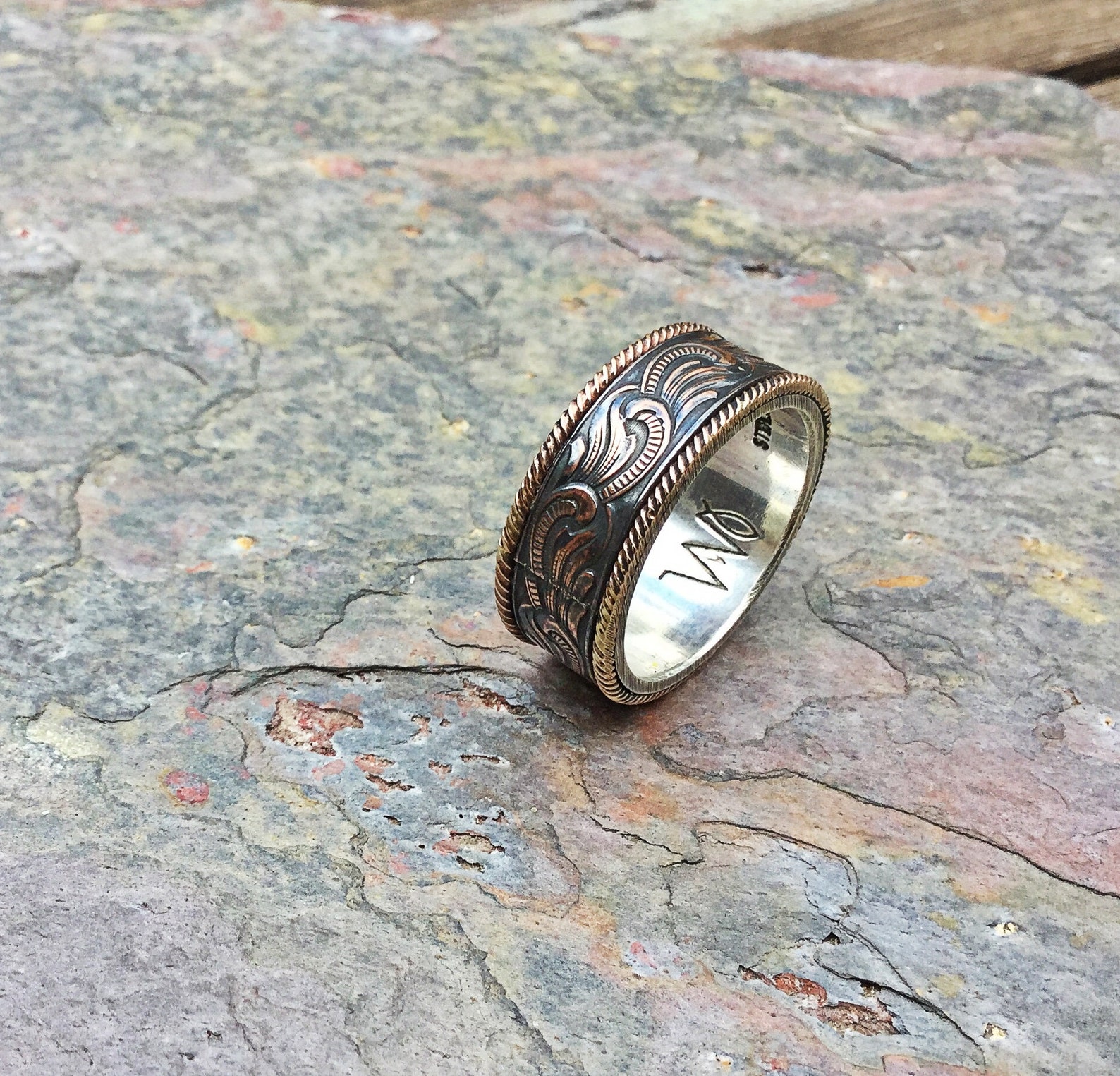 Western Ring Silver Copper 14K Rose Gold Filled Engagement - Etsy
