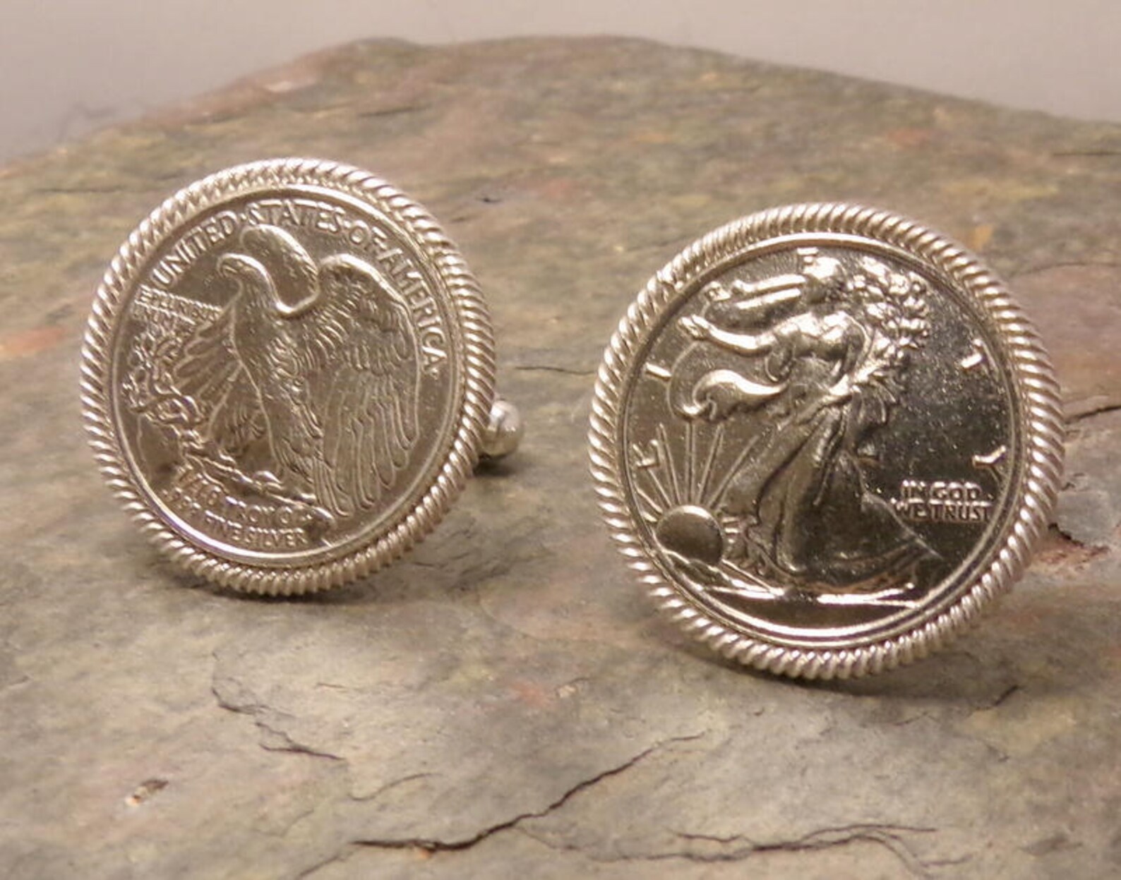 Coin Cufflinks Birthday Cufflink Anniversary Cufflink Silver - Etsy