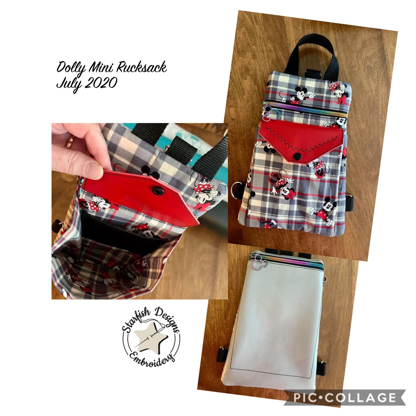 BUNDLE - Dolly Mini Rucksack Backpack - in the Hoop Zipper Bags - Lined ...