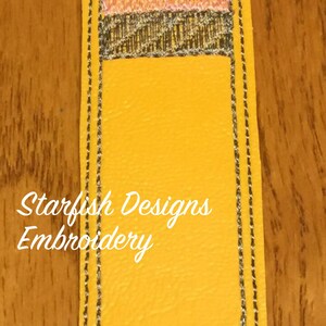 Pencil Snap Tab Embroidery Design in the Hoop Back to School Bag Tag ...