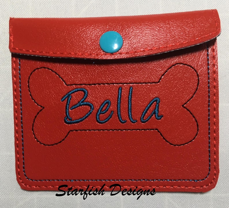 Doggie Poo Bag Holder With Treat Pocket ITH Embroidery Design - Etsy