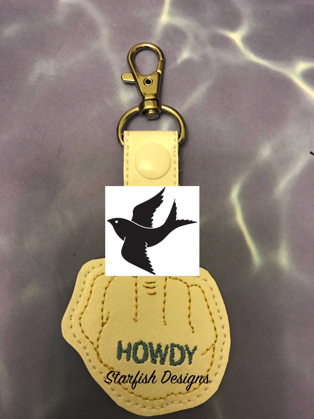The Bird Middle Finger Snap Tab Key Fob Embroidery Design Adult - Etsy