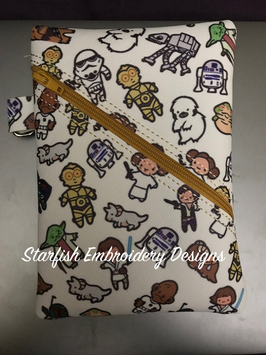 In the Hoop Blank Diagonal Zipper Pouch for Vinyl or Cloth - 6x10, 5x7 ...