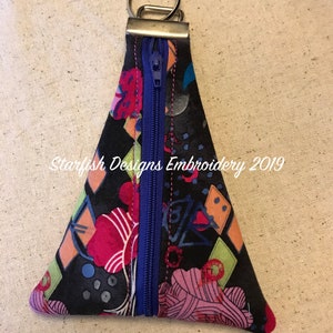 LINED - in the Hoop ITH Triangle Key Fob Pouch Zipper Bag BOTH 4x4 ...