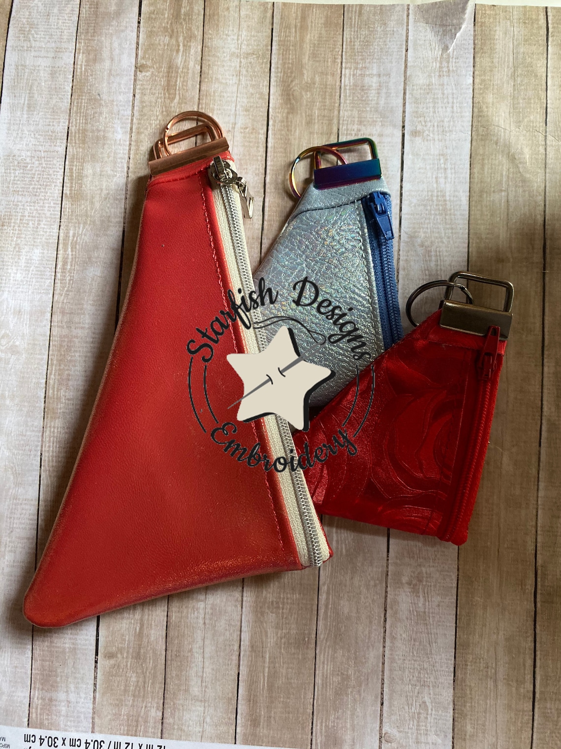 BUNDLE Right Angle Triangle in the Hoop ITH Zipper Fob BOTH - Etsy