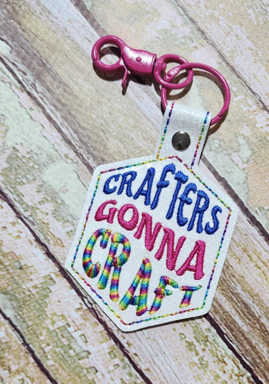 Crafter Key Fob Gonna Craft - in the Hoop Eyelet, Snap Tab Key Fob ...