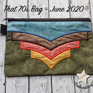 BUNDLE - That 70s Bag - in the Hoop Zipper Bags - Lined 9 Sizes From 18 ...